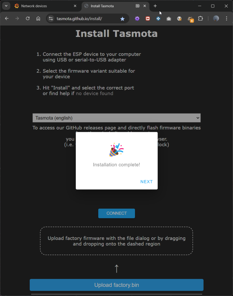 Tasmota auf einem neuen ESP8266/ESP32 installieren – hagenfragen.de